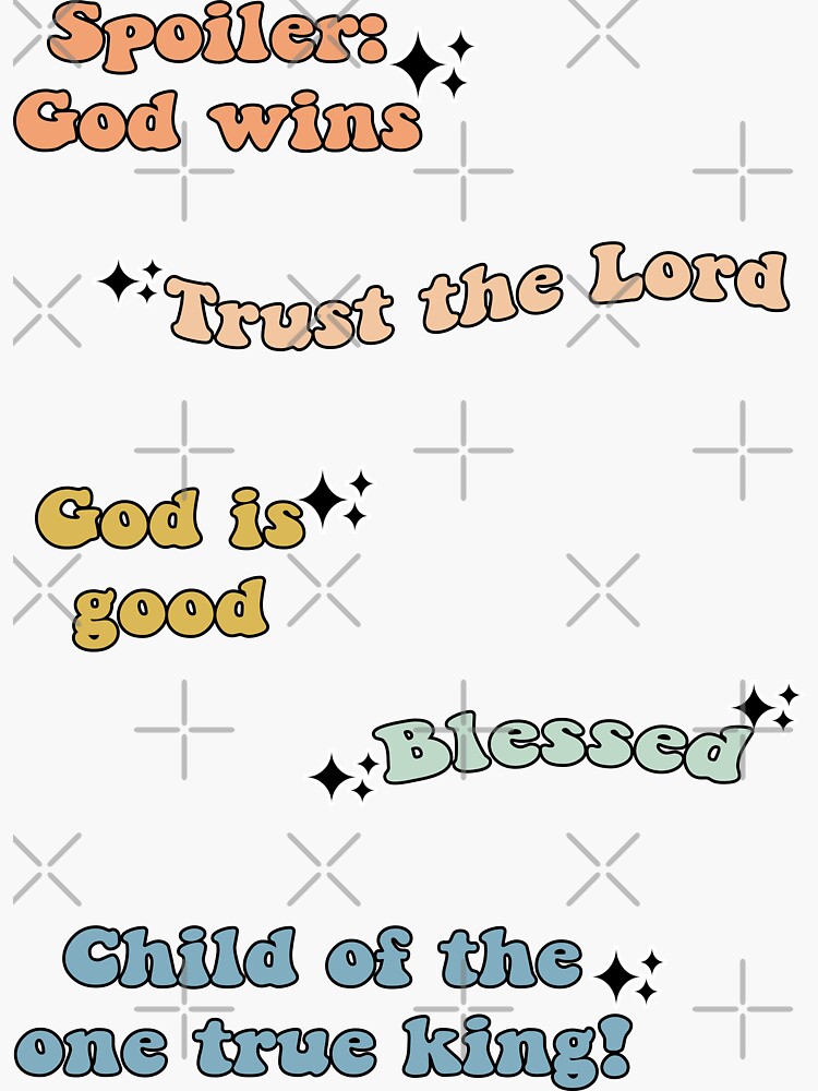 "God Colorful Quotes Sticker Pack " Sticker by stickersby-vale | Redbubble