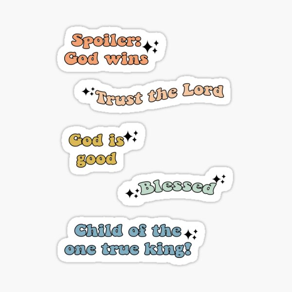 "God Colorful Quotes Sticker Pack " Sticker by stickersby-vale | Redbubble