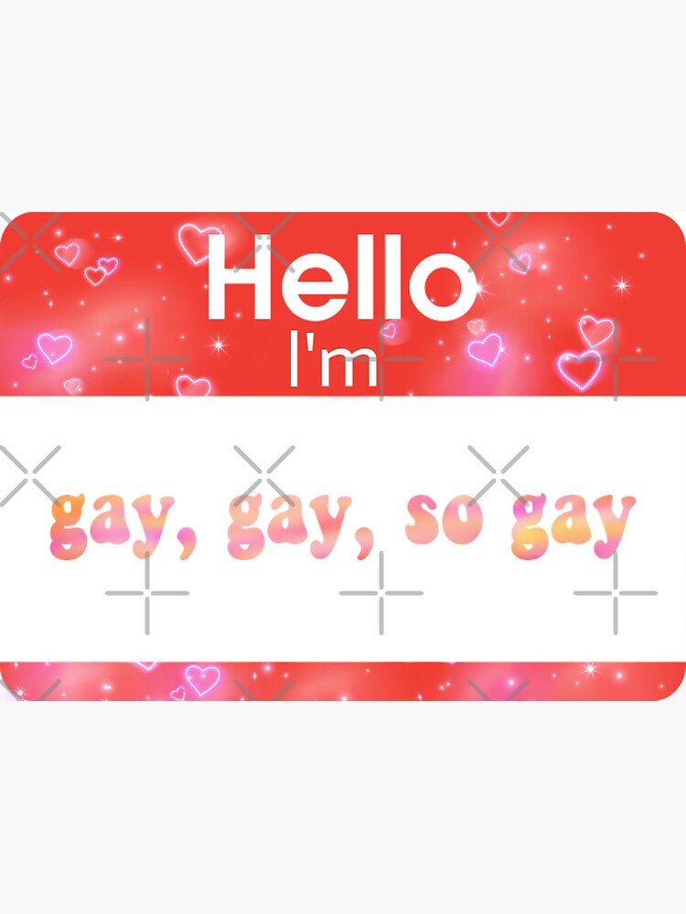 "Hello gays " Sticker for Sale by esmestickers | Redbubble
