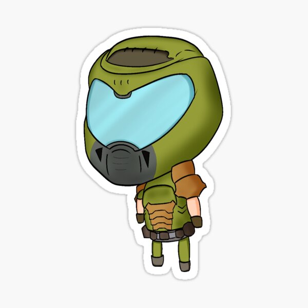 "Chibi Doomguy" Sticker for Sale by 101christianll | Redbubble