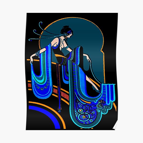 " FLAPPER : Vintage 1920 Art Deco Beautiful Print" Poster for Sale by ...