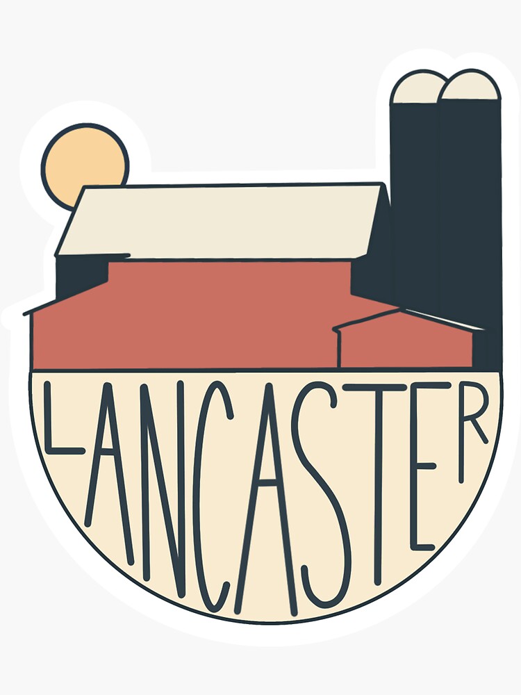 "Lancaster PA Sticker" Sticker for Sale by nmg-design | Redbubble
