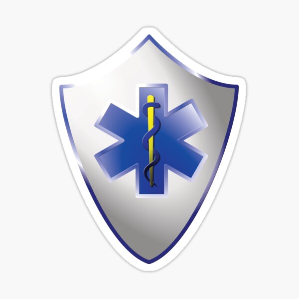"EMS/EMT Shield Mask, Clothings, Mugs and More" Sticker for Sale by ...