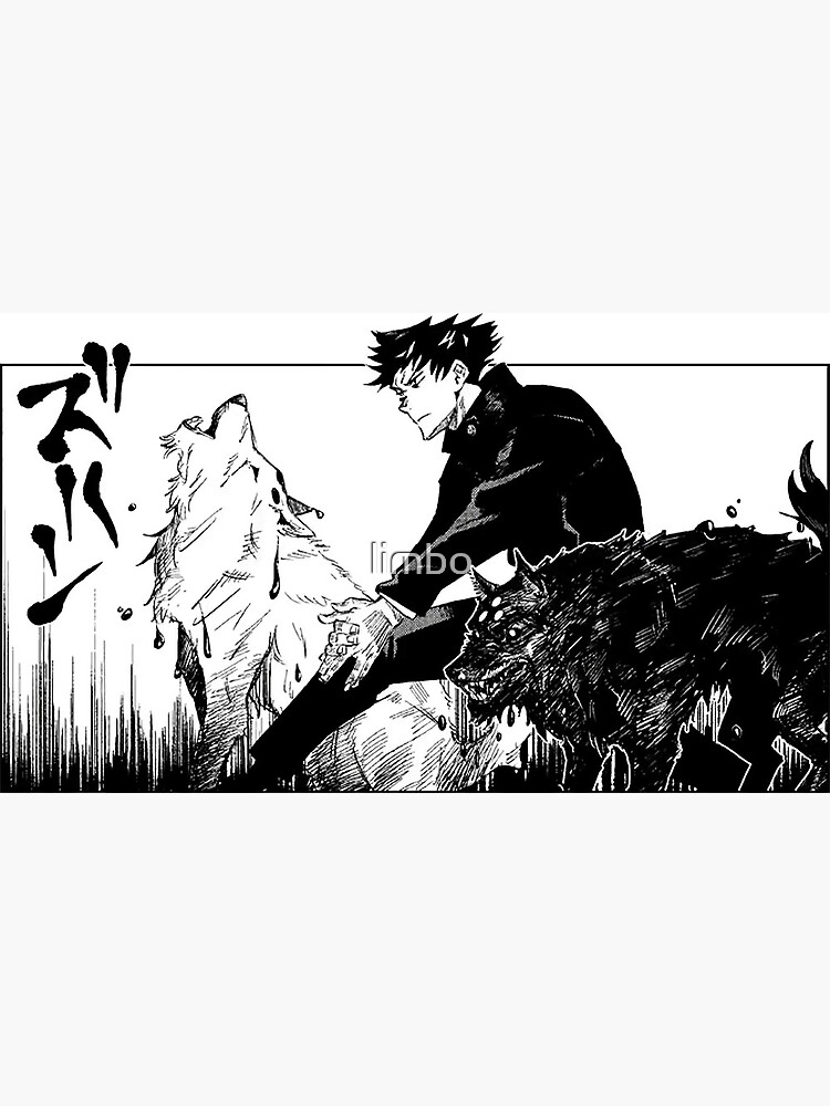 "Jujutsu Kaisen Megumi Fushiguro Divine Dogs/Jade Hounds" Art Print by ...