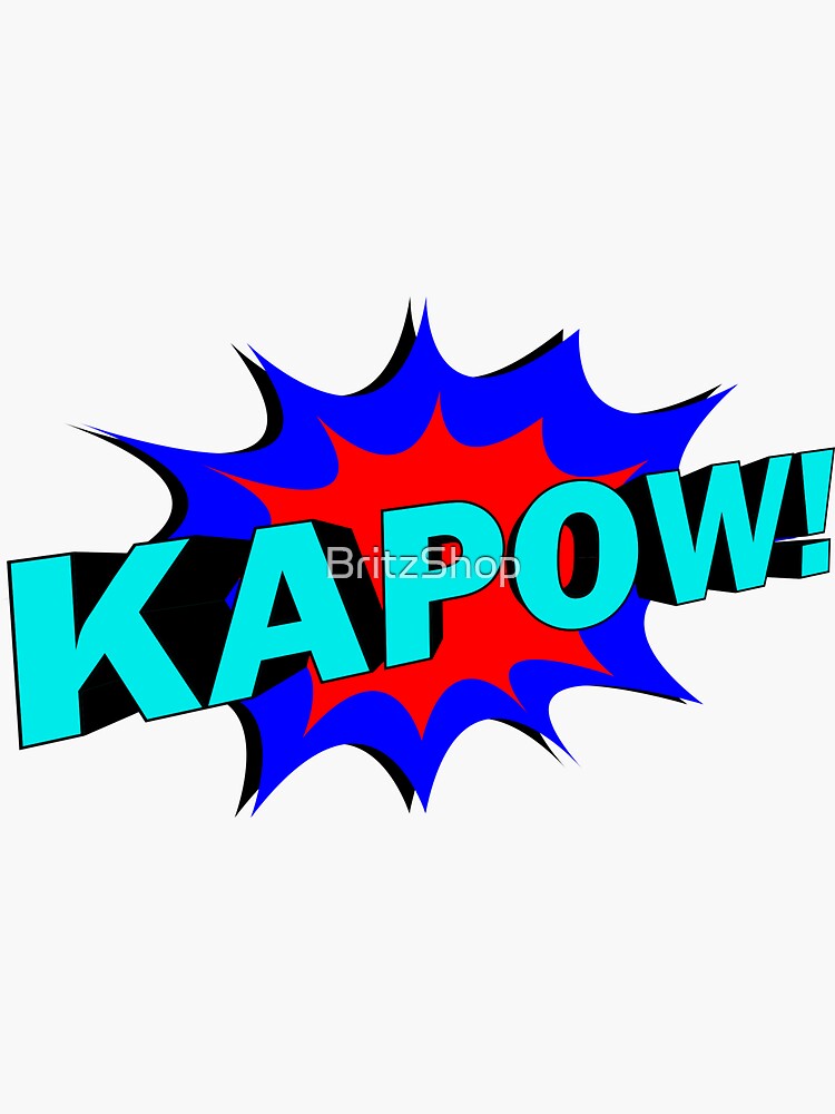 "Kapow!" Sticker by BritzShop | Redbubble