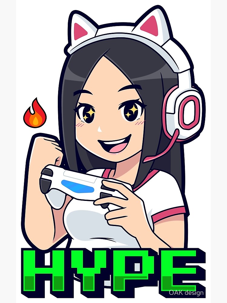 "Anime Hype Girl" Poster for Sale by OAKOriginals | Redbubble