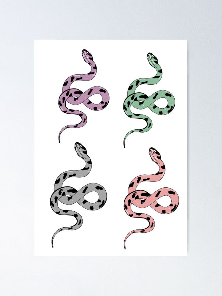 "Cow print snake set" Poster for Sale by sudenur | Redbubble