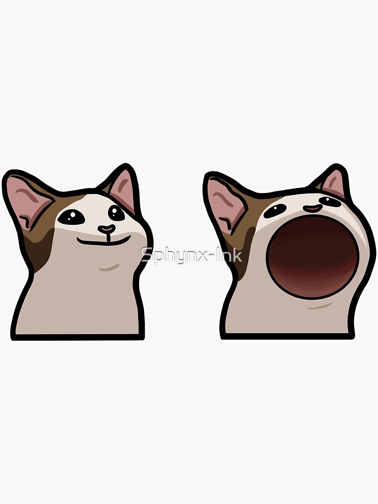 "POP CAT" Sticker for Sale by Sphynx-Ink | Redbubble