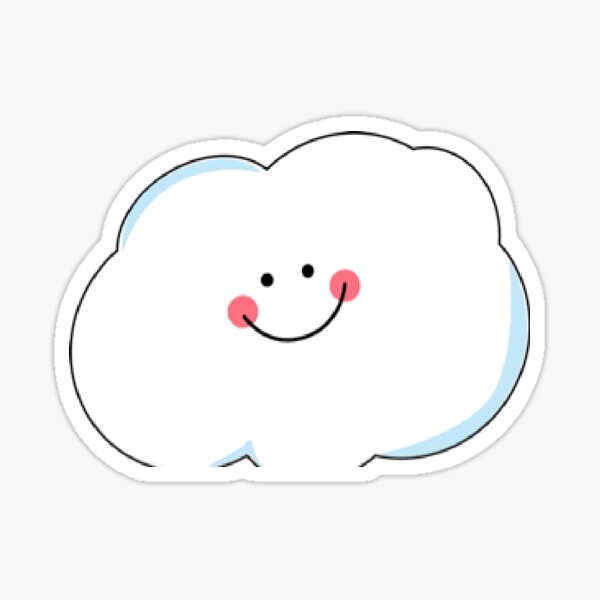 "Cartoon cloud" Sticker by plane31 | Redbubble