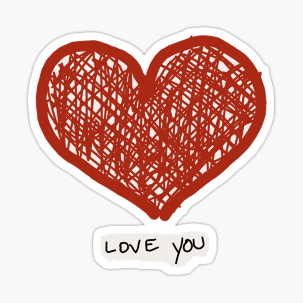 "Love you heart" Sticker by PurpleBandar | Redbubble