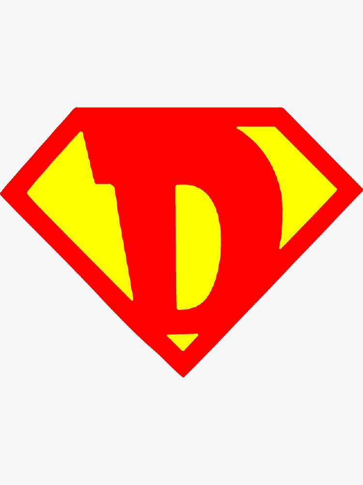 "D Super" Sticker for Sale by MonogramMonkey | Redbubble