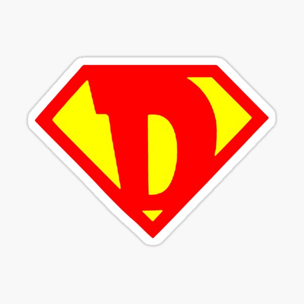 "D Super" Sticker for Sale by MonogramMonkey | Redbubble