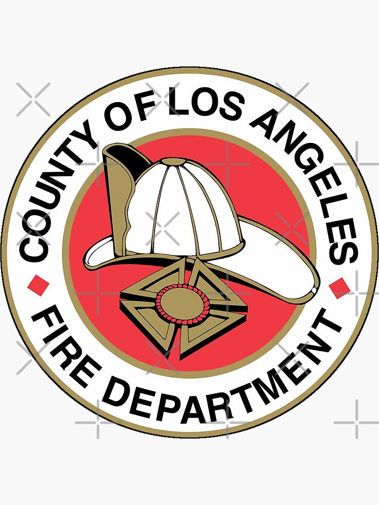 "LOS ANGELES COUNTY FIRE DEPARTMENT LACFD" Sticker for Sale by ...
