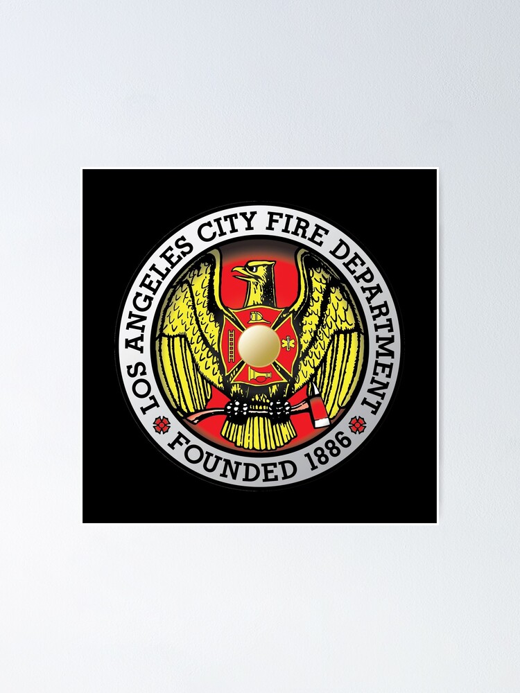 "LOS ANGELES FIRE DEPARTMENT SEAL LAFD" Poster for Sale by enigmaticone ...