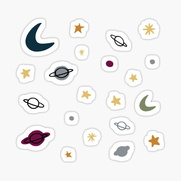 "Sticker Pack - Night Sky - multicoloured" Sticker for Sale by ...