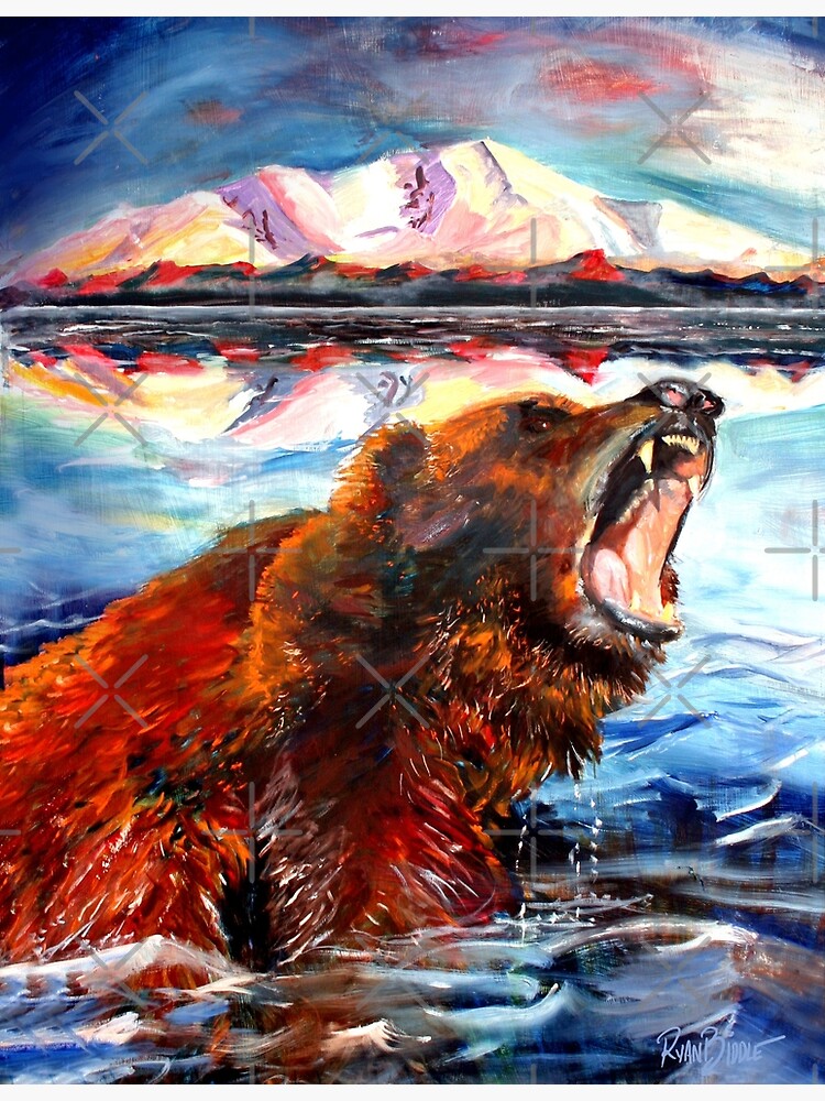 "Grizzly Bear Painting" Photographic Print for Sale by Ryan Biddle ...