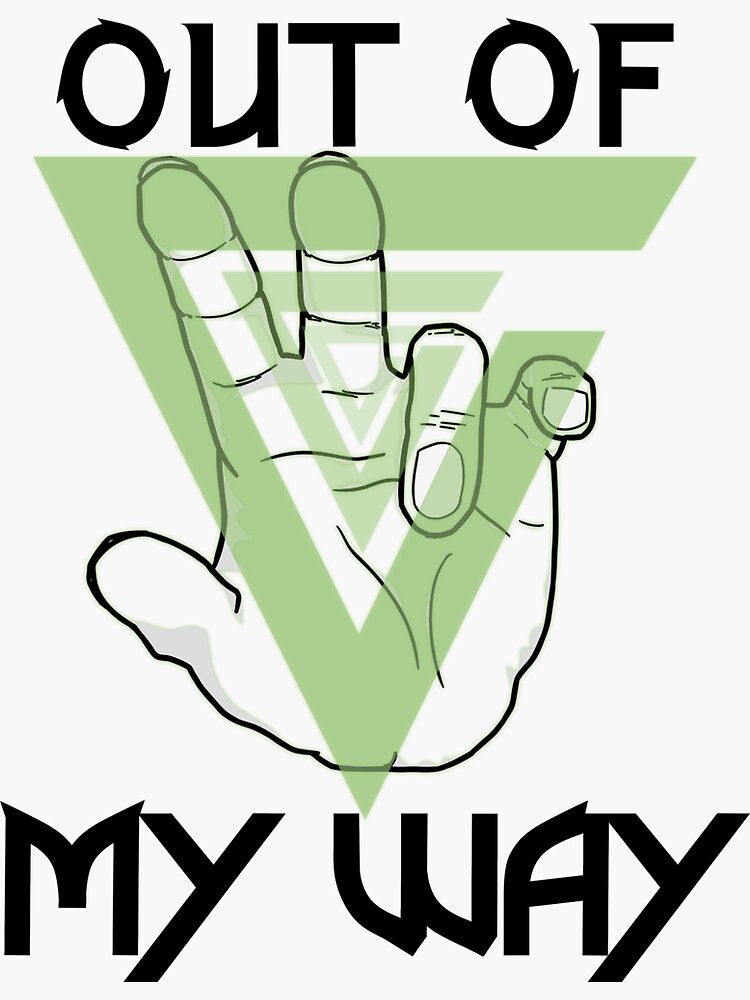 "Out of my way Witcher AXII hand sign " Sticker by Chill-Kangaroo ...