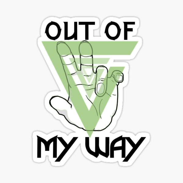 "Out of my way Witcher AXII hand sign " Sticker by Chill-Kangaroo ...