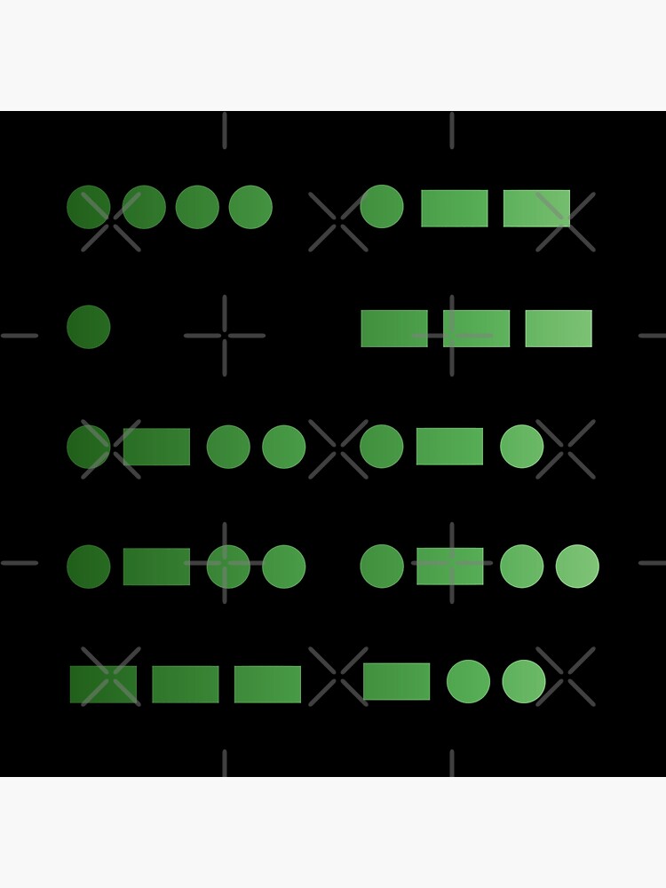 "Hello World - Morse Code in Green Gradient" Poster for Sale by ...
