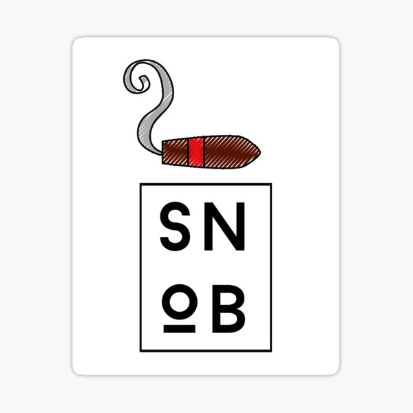 "Cigar Snob" Sticker for Sale by Level12 | Redbubble