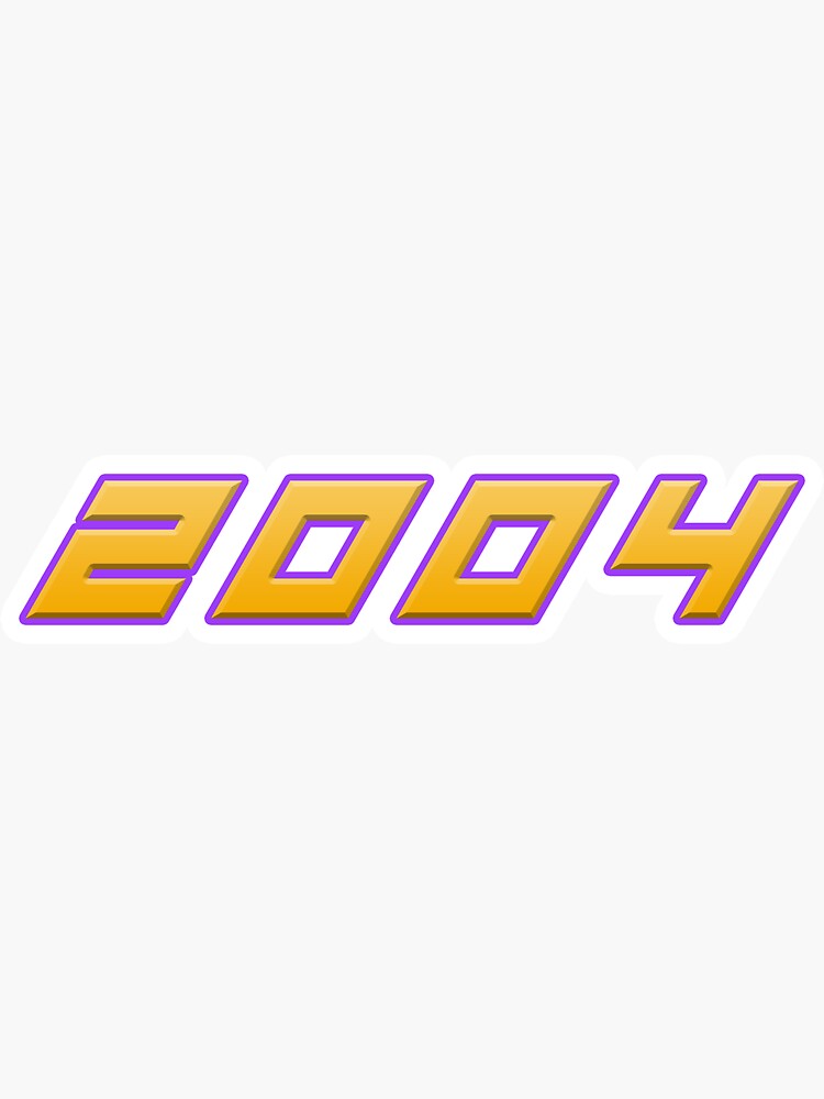 "2004" Sticker for Sale by fvm124 | Redbubble