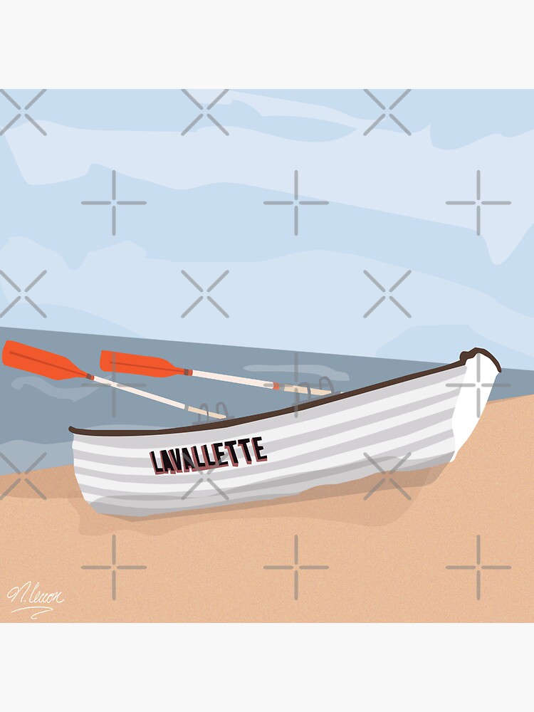 "Lavallette Beach Patrol Boat" Sticker for Sale by niccreate | Redbubble