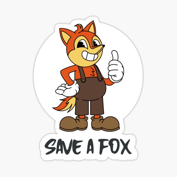 "Save a Fox -It's a beautiful day to save lives" Sticker for Sale by ...