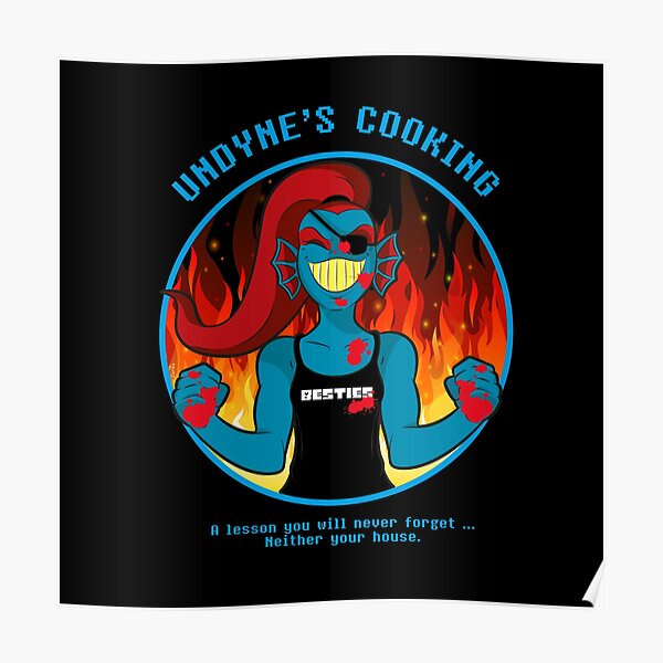 "Undyne's Cooking" Poster for Sale by ZARIAA | Redbubble