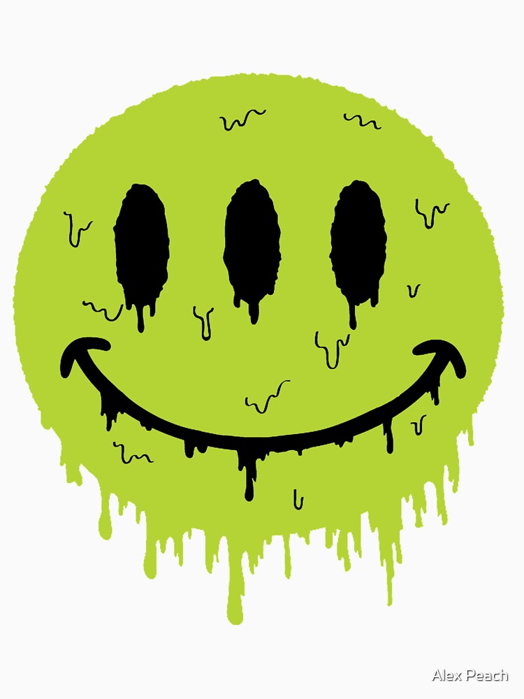 "Slimy Three Eyed Smiley Face" T-shirt for Sale by trashedpunk ...