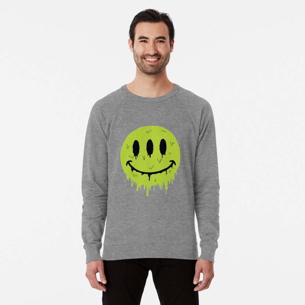 "Slimy Three Eyed Smiley Face" Lightweight Sweatshirt for Sale by ...