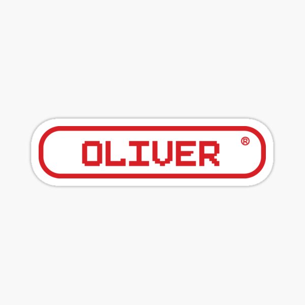 "Oliver (Custom Gamer Merch)" Sticker for Sale by CustomNameBrand ...