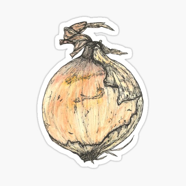 "Onion" Sticker for Sale by SerenSketches | Redbubble