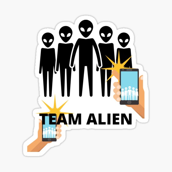 "Team Alien episode 8 – Landing." Sticker by TeamAlien | Redbubble