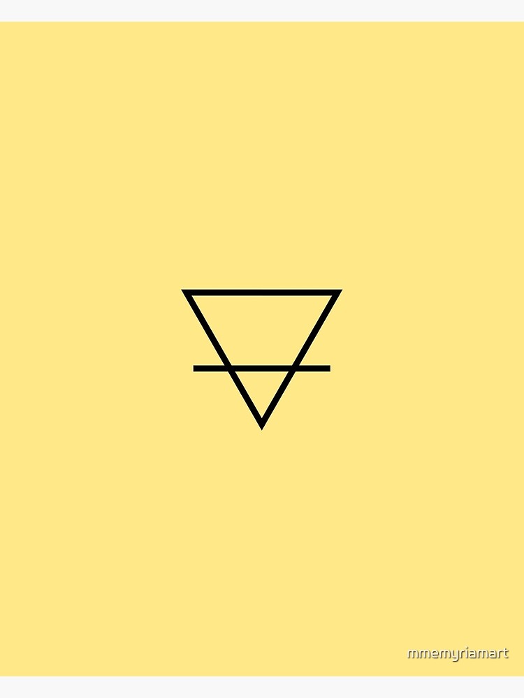 "Earth symbol mustard med. pale astology sign black triangle Alchemy ...