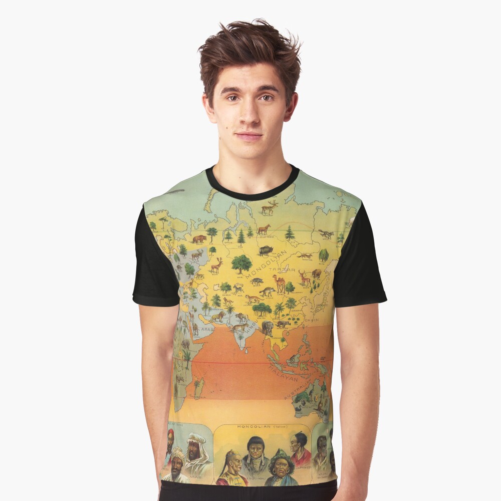 Lámina rígida for Sale con la obra «Antiguo mapa de razas humanas ...