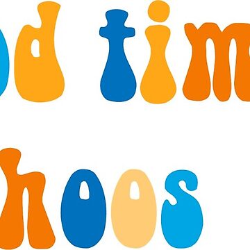 "good times, go hoos " Sticker for Sale by paigestjohn | Redbubble