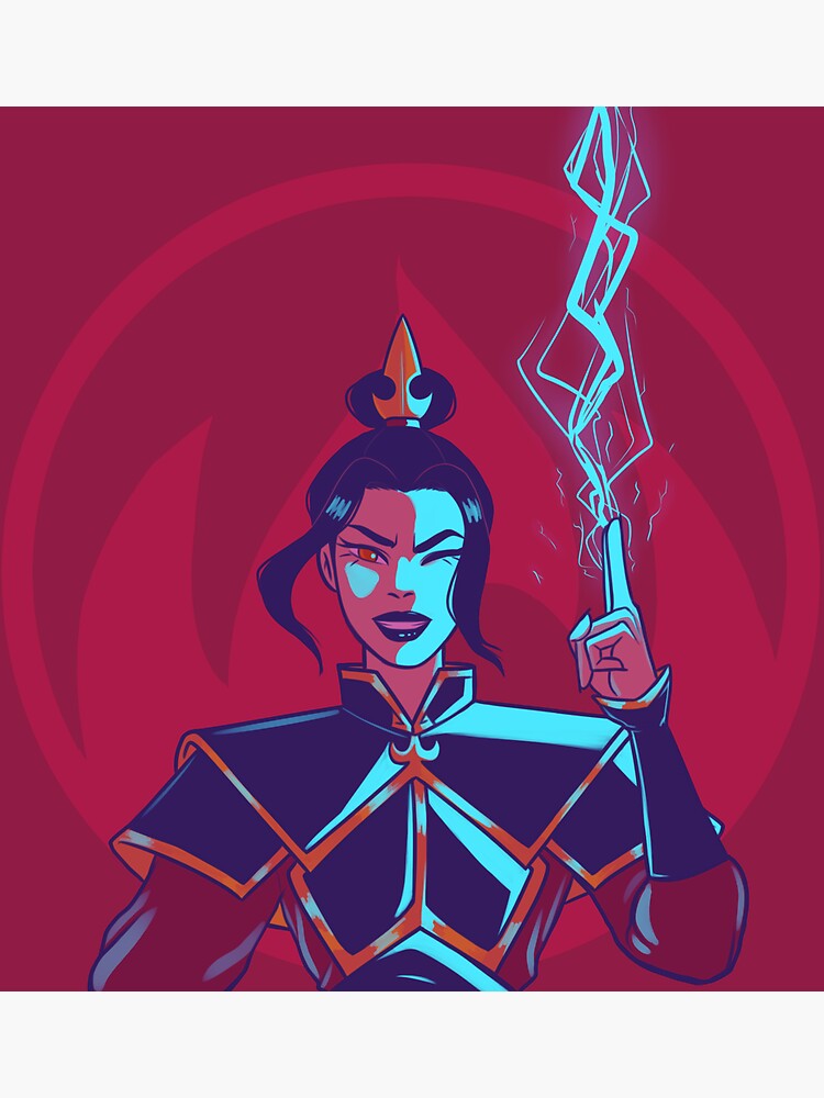 "Azula Lightning " Sticker by ColonelBaconBit | Redbubble