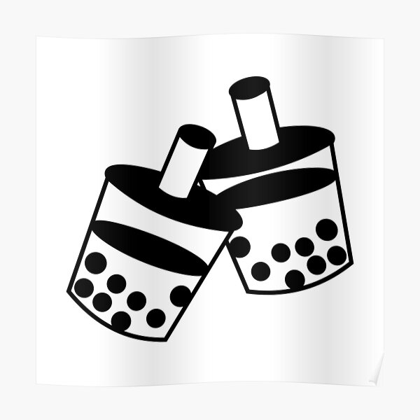 "minimalist boba cheers" Poster for Sale by the-popup | Redbubble