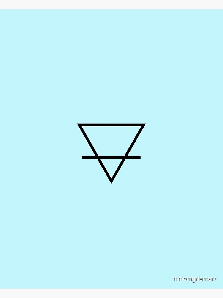 "Earth symbol pale blue astology sign black triangle Alchemy earth ...