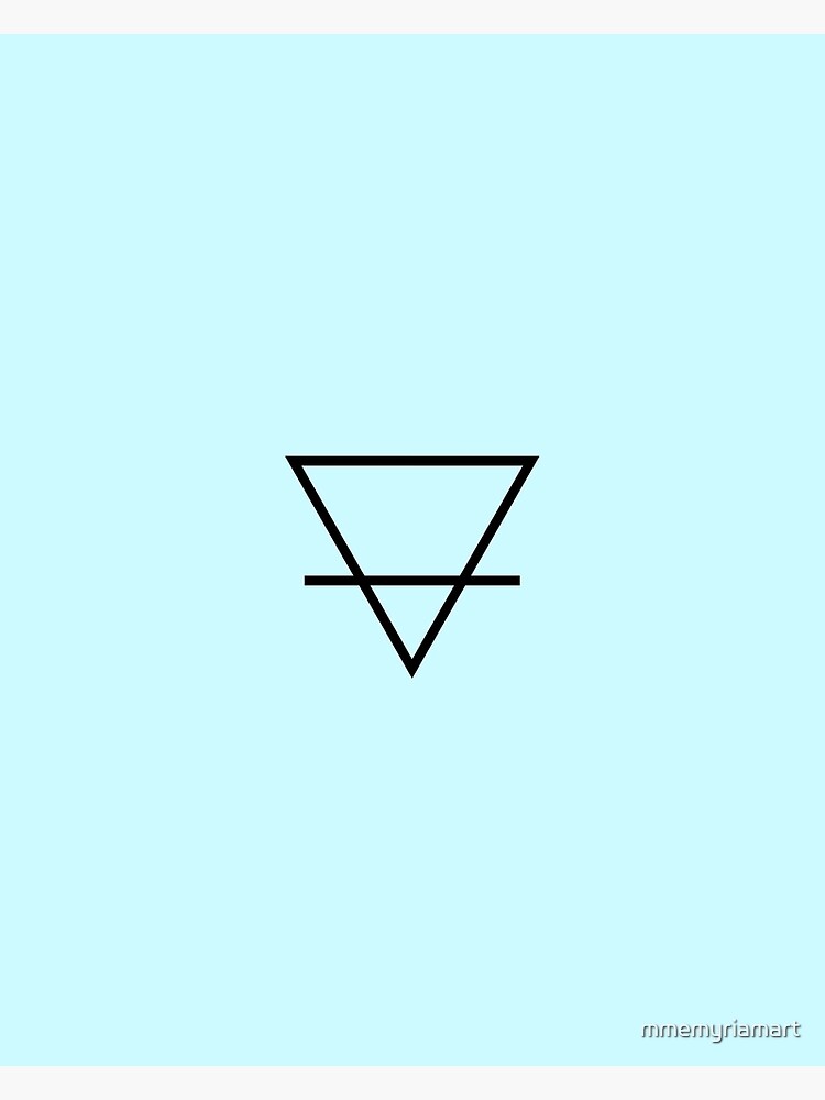 "Earth symbol pale blue cyan astology sign black triangle Alchemy earth ...