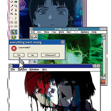"Lain windows edit" Sticker by ARML | Redbubble