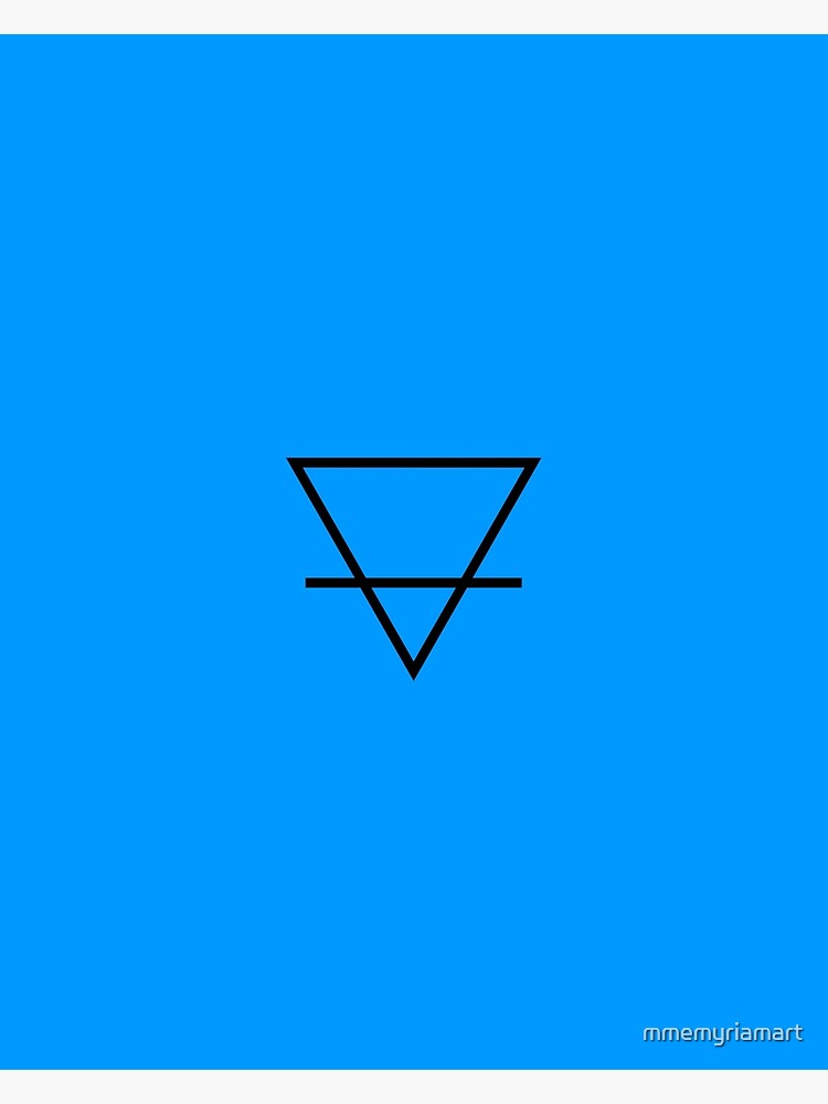 "Earth symbol pale blue astology sign black triangle Alchemy earth ...