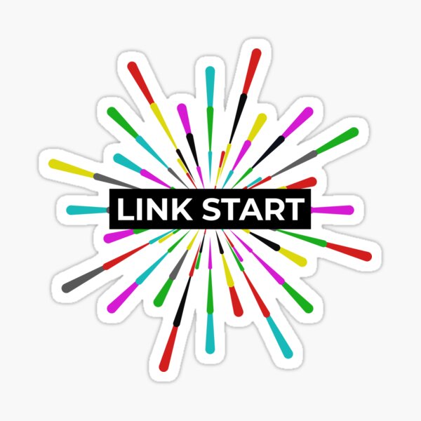 "Link Start (Black/White BG)" Sticker for Sale by FilipeFerreira ...