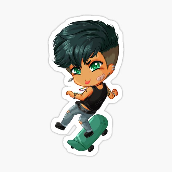 "Punk Percy Jackson Chibi" Sticker for Sale by allarica | Redbubble