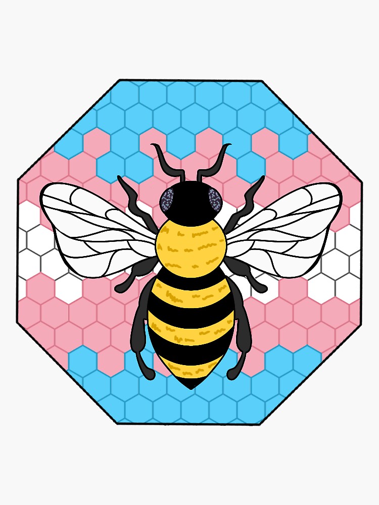 "Bee Yourself- Trans" Sticker for Sale by taigatown | Redbubble