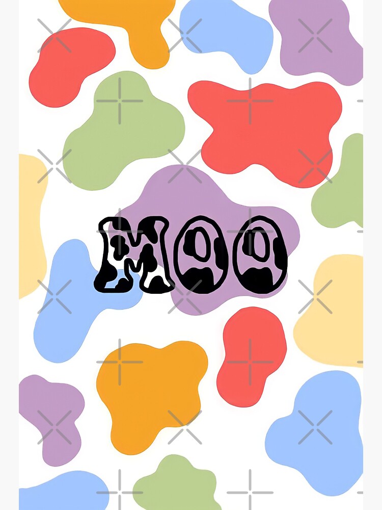 "cow print " MOO "" Sticker for Sale by itisfarah | Redbubble