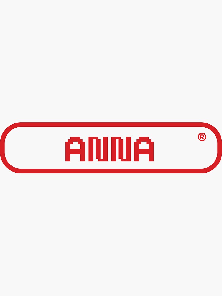 "Anna (Custom Gamer Merch)" Sticker for Sale by CustomNameBrand | Redbubble