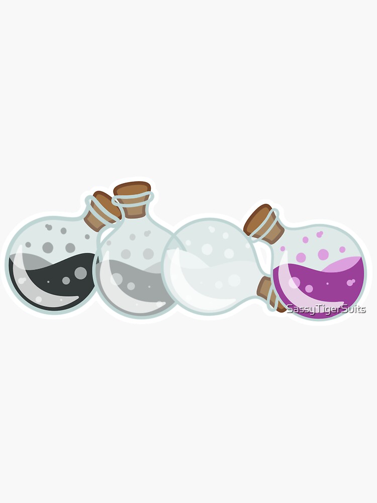 Pride Potions Asexual Sticker For Sale By Sassytigersuits Redbubble