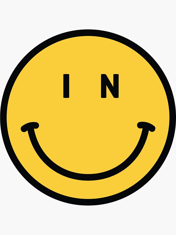 "Indiana Smiley Face" Sticker for Sale by Lexanna | Redbubble