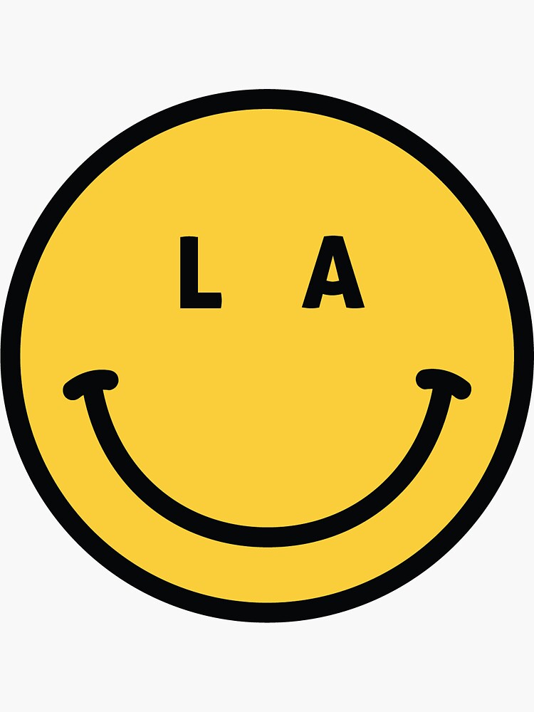 "Louisiana/Los Angeles LA Smiley Face" Sticker for Sale by Lexanna ...